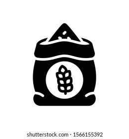 Vector Black Icon Grain Stock Vector (Royalty Free) 1566155392 ...