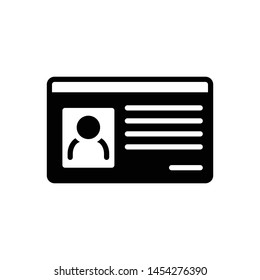 Vector Black Icon Id Card Stock Vector (Royalty Free) 1454276390