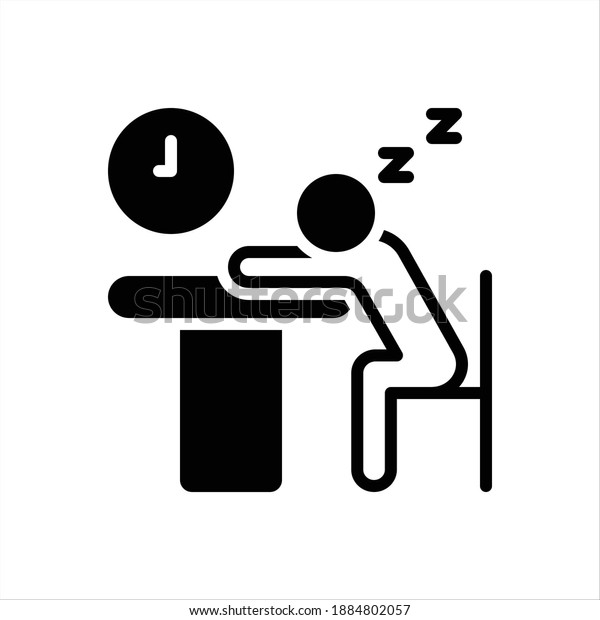 Vector Black Icon Idle Stock Vector (Royalty Free) 1884802057 ...