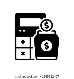 Vector Black Icon Income Stock Vector (Royalty Free) 1545132407 ...
