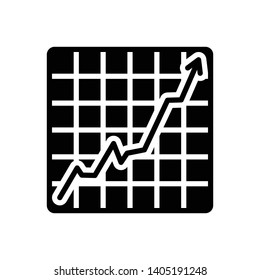 Vector Black Icon Increasing Stocks Graphic Stock Vector (Royalty Free ...