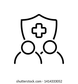 Vector Black Icon Insurance Stock Vector (Royalty Free) 1414333052 ...