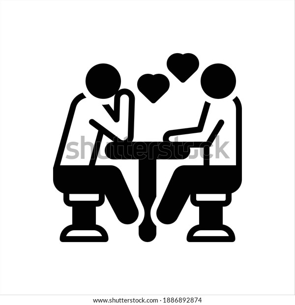 Vector Black Icon Interested Stock Vector (Royalty Free) 1886892874 ...