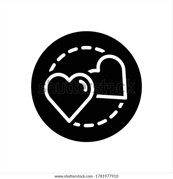 Vector Black Icon Love Stock Vector (Royalty Free) 1781977910 ...