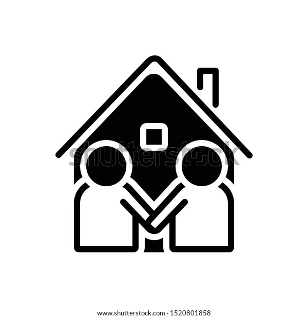 Vector Black Icon Neighbor Stock Vector (Royalty Free) 1520801858 ...