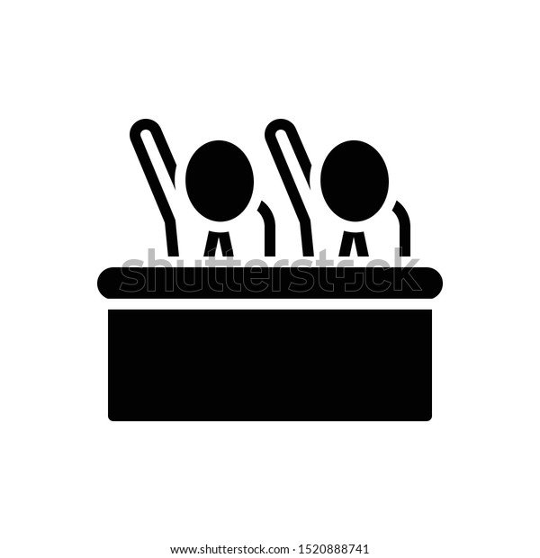 Vector Black Icon Participate Stock Vector (Royalty Free) 1520888741 ...