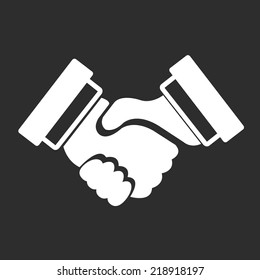 Vector Black Icon Pictogram Handshake Stock Vector (Royalty Free ...