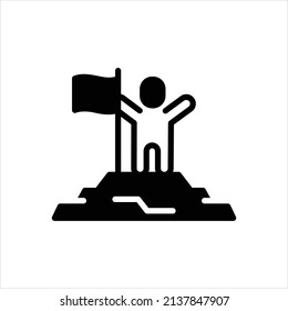 Vector Black Icon Pioneer Stock Vector (Royalty Free) 2137847907 ...
