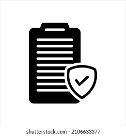 Vector Black Icon Policies Stock Vector (Royalty Free) 2106633377 ...