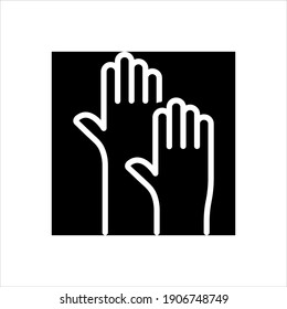 Vector Black Icon Raising Stock Vector (Royalty Free) 1906748749 ...