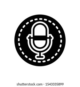 Vector Black Icon Recording Stock Vector (Royalty Free) 1543335899 ...