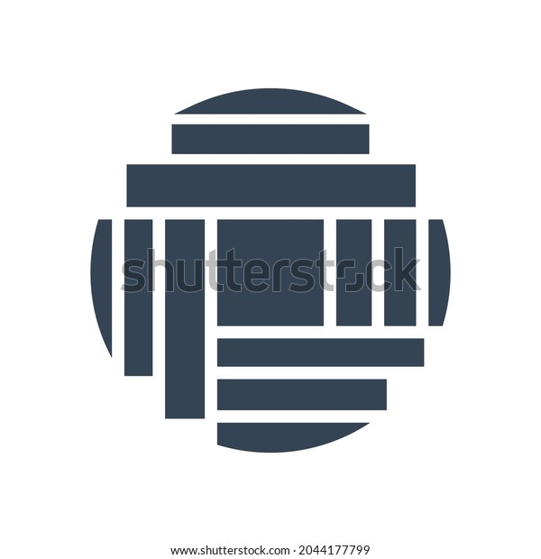 Vector Black Icon Sawed Wood Profile Stock Vector (Royalty Free ...