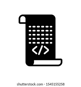Vector Black Icon Script Stock Vector (Royalty Free) 1545155258 ...