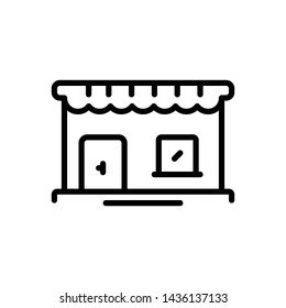 Vector Black Icon Shop Stock Vector (Royalty Free) 1436137133 ...