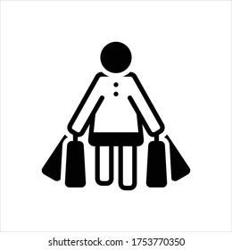 Vector Black Icon Shopping Stock Vector (Royalty Free) 1753770350 ...