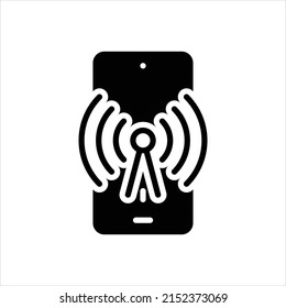 Vector Black Icon Signals Stock Vector (Royalty Free) 2152373069 ...