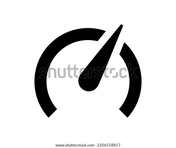 Vector Black Icon Speedometer Mileage Meter Stock Vector (Royalty Free ...