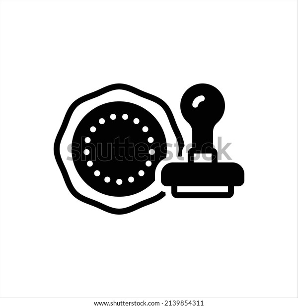 Vector Black Icon Stamps Stock Vector (Royalty Free) 2139854311 ...