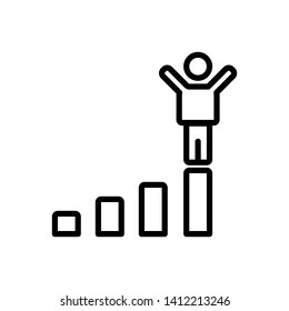Vector Black Icon Success Stock Vector (Royalty Free) 1412213246 ...