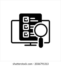 Vector Black Icon Surveys Stock Vector (Royalty Free) 2036791313 ...