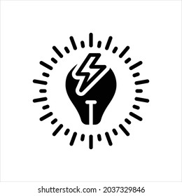 Vector Black Icon Watts Stock Vector (Royalty Free) 2037329846 ...