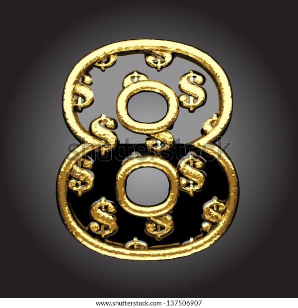 Vector Black Letter Dollars Stock Vector (Royalty Free) 137506907 ...