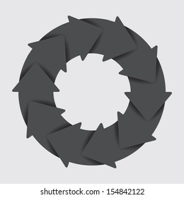 Vector Black Life Cycle Diagram 8 Stock Vector (Royalty Free) 154842134
