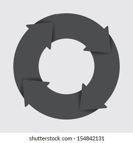 Vector Black Life Cycle Diagram 4 Stock Vector (Royalty Free) 154842131