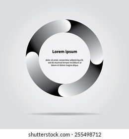 Vector Black Life Cycle Diagram 4 Stock Vector (Royalty Free) 255498712 ...