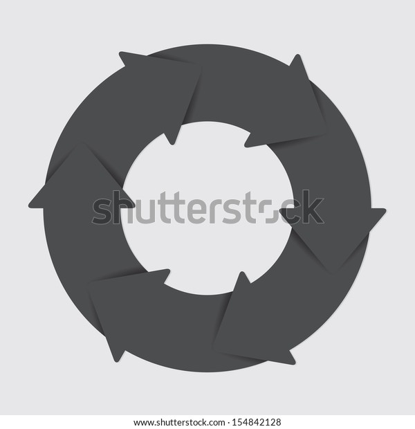 Vector Black Life Cycle Diagram 6 Stock Vector (Royalty Free) 154842128 ...