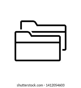 Vector Black Line Folders Stock Vector (Royalty Free) 1412054603 ...
