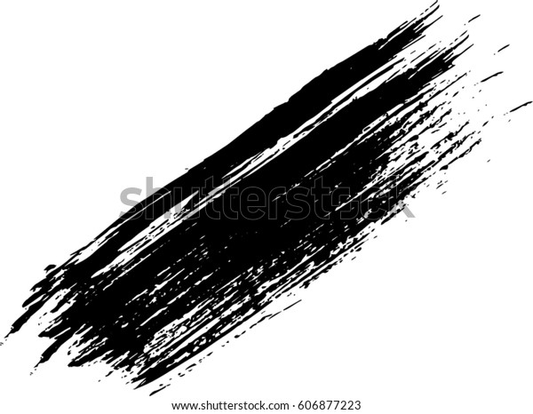 línea negra vectorial, trazos de brochas: vector de stock (libre de ...