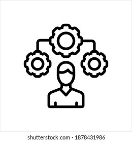 Vector Black Line Icon Coordinator Stock Vector (Royalty Free ...