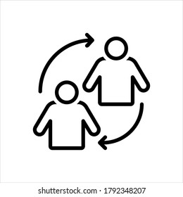 Vector Black Line Icon Following Stock Vector (Royalty Free) 1792348207 ...