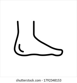 Vector Black Line Icon Foot Stock Vector (Royalty Free) 1792348153 ...