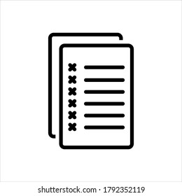 Vector Black Line Icon Mistake Stock Vector (Royalty Free) 1792352119 ...