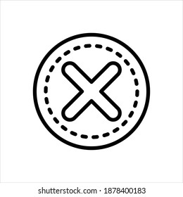 Vector Black Line Icon Not Stock Vector (Royalty Free) 1878400183 ...