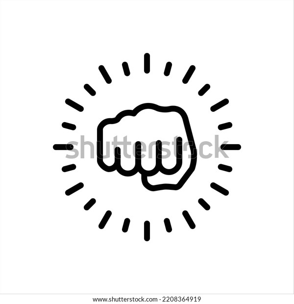 Vector Black Line Icon Punch Stock Vector (Royalty Free) 2208364919 ...