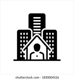 Vector Black Line Icon Resident Stock Vector (Royalty Free) 1830004526 ...
