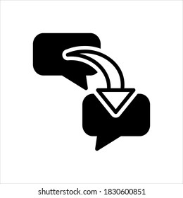Vector Black Line Icon Respond Stock Vector (Royalty Free) 1830600851 ...