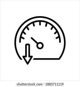 Vector Black Line Icon Slow Stock Vector (Royalty Free) 1883711119 ...