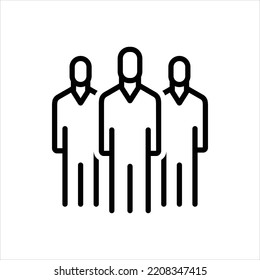 Vector Black Line Icon Staff Stock Vector (Royalty Free) 2208347415 ...