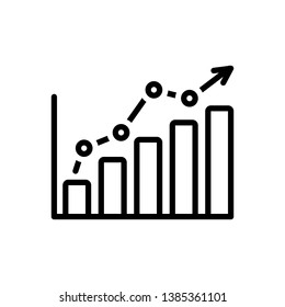 Vector Black Line Icon Statistics Stock Vector (Royalty Free ...