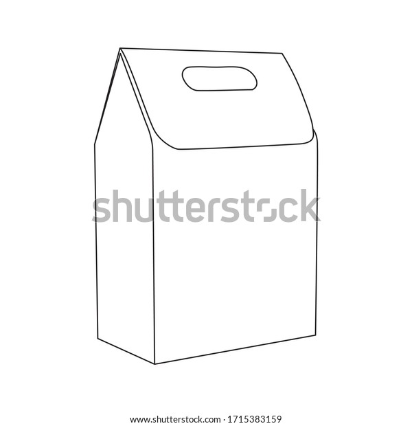 Vector Black Line Illustration Take Out: เวกเตอร์สต็อก (ปลอดค่า ...