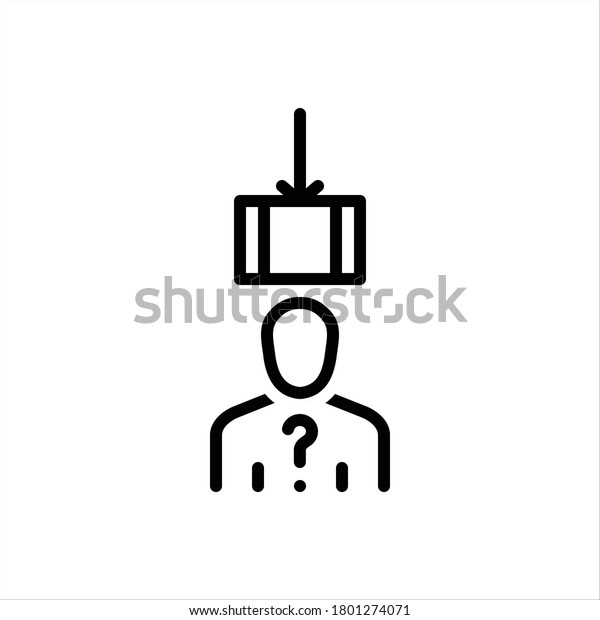 Vector Black Line Police Suspect Icon Stock Vector (Royalty Free ...