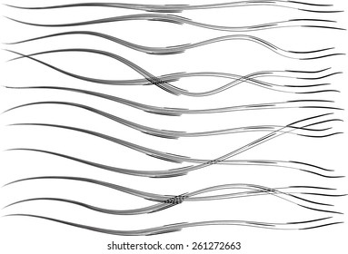 Vector Black Lines Background Hair Stock Vector (Royalty Free ...