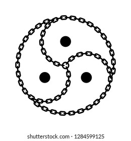Vector Black Logo Symbol Bdsm Chain Stock Vector (Royalty Free ...