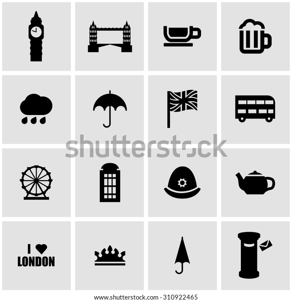 Vector Black London Icon Set On Stock Vector (Royalty Free) 310922465 ...