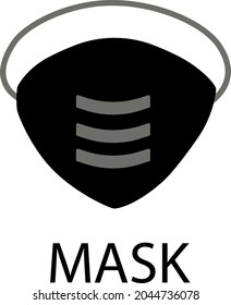 Vector Black Mask Graphic Icon Stock Vector (Royalty Free) 2044736078 ...