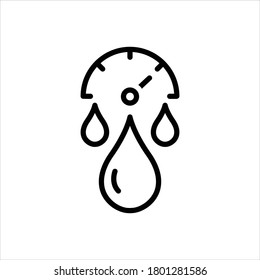 Vector Black Oil Pressure Line Icon Stock Vector (Royalty Free ...